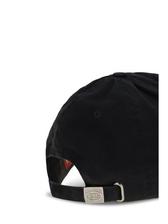 Parajumpers Mens Baseball Cap Leod Black Cotton Hat