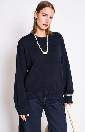 JAN 'N JUNE Damen vegan Pullover Caper Tie Night Fall