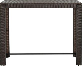 vidaXL Vidaxl - Table de bar de jardin Marron 140,5x60,5x110,5cm R&eacute;sine tress&eacute;e