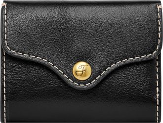 Fossil Brieftasche für Frauen Heritage, Leder Kartenetui schwarz L 9,8 cm, B 1,3 cm, H 7 cm SL8230001