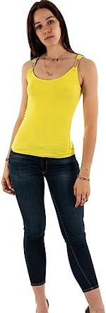 Morgan Débardeur avec bretelles à ornements Jaune