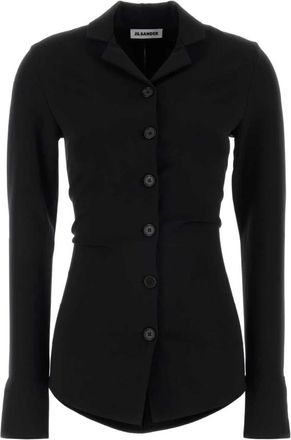 Jil Sander Femme, Blouses et Chemises, Noir, Taille: 44 FR Chemise en jersey