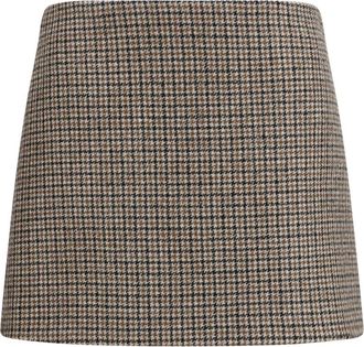 P.A.R.O.S.H. Houndstooth Mini Rock - - Skirts - Damen - Braun - M