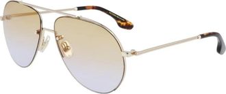 Victoria Beckham Femme, Accessoires, Jaune, Taille: ONE Size Metal Frame Lunettes de soleil