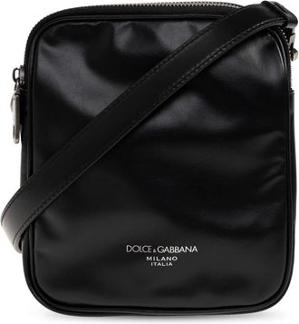 Dolce & Gabbana Homme, Sacs, Noir, Taille: ONE Size Sac bandouli&egrave;re en cuir