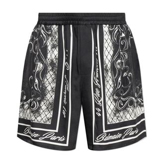 Balmain Printed Foulard Pyjama Shorts - - Shorts - Herren - Schwarzk - L