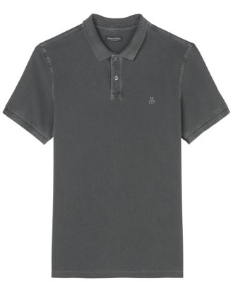 Marc O'Polo Poloshirt in Washed-Optik mit Label-Stickerei, Regular Fit in
