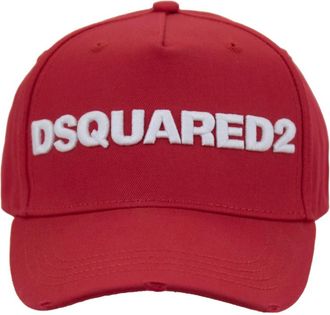 Dsquared2 Baseball Cap mit Kontrastlogo - - Accessories - unisex - Rot - ONE SIZE