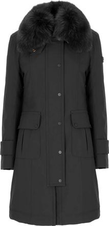 Peuterey Lange Daunenjacke - - Coats - Damen - Schwarzk - XS