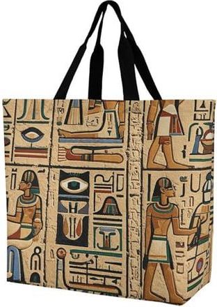 Generic Hi&eacute;roglyphes &Eacute;gyptiens Anciens Sac &Agrave; Bandouli&egrave;re L&eacute;ger Sacs De Courses Grand Sac A Main Femme Pour Plage Quotidienne Voyage