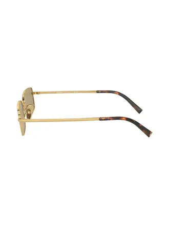 Prada SPRA605AK70G Rectangular Metal Sunglasses - Gold