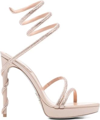 Rene Caovilla Femme, Chaussures, Beige, Taille: 39 EU Margot Sandal
