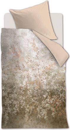 Kardol Kardol Floresence bettw&auml;sche-Set 2 TLG. - 135x200 - Natur - Baumwollsatin - mit Rei&szlig;verschluss