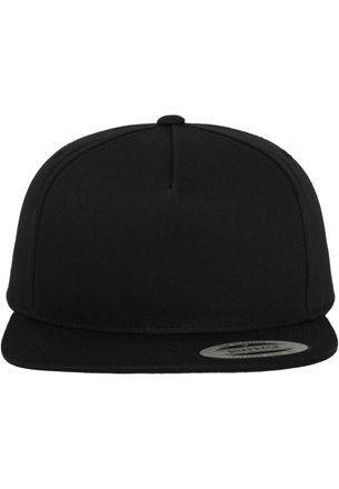 Flexfit Klassische 5-Panel Unisex Snapback Cap, Schwarz/Schwarz, Einheitsgröße