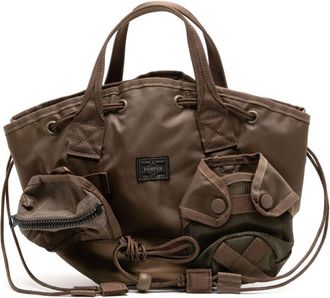 Porter-Yoshida & Co. Shopper mit Logo-Patch - Braun