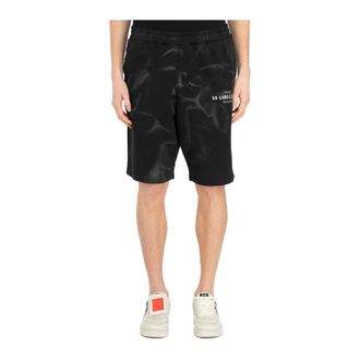 44 Label Group Homme, Shorts, Noir, Taille: L Bermuda in Cotone Effetto Smoke