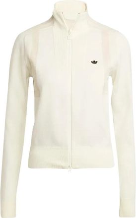 adidas Femme, Sweatshirts et sweats &agrave; capuche, Blanc, Taille: 42 FR Veste de surv&ecirc;tement en maille