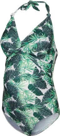 Mama Licious Damen Mlgaia Padded Swimsuit A., Trekking Green/Aop:print, L