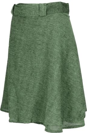 Guru Shop Leichter Wickelrock, Boho Baumwoll-Sommerrock - Gr&uuml;n, Damen, Baumwolle