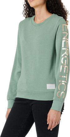 ENERGETICS Damen Amalou 2 Sweatshirt, Green Smoke, 42