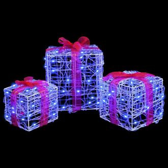 Festnight 3er Set Led Geschenkbox Outdoor Indoor Beleuchtet Weihnachtsdeko Geschenke Weihnachten Deko Weihnachtsfiguren Au&szlig;en Weihnachtsdekoration Innen Weihnac