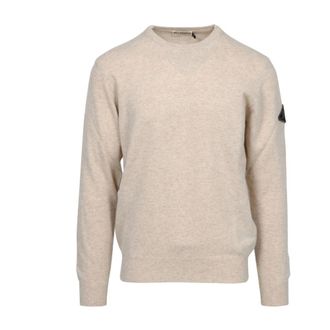 Roy Rogers Kaschmir-Mix Pullover mit Rundhalsausschnitt - - Knitwear - Herren - Beige - M