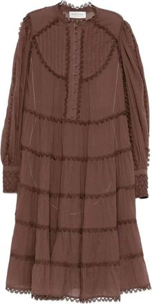Ermanno Scervino Femme, Robes, Brun, Taille: 38 FR Robe Midi