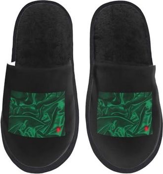 Generic Pantoufles Moelleuses Drapeau Du B&eacute;nin En Soie Chaussures Hiver Antid&eacute;rapants Chaussons Pour Chambre Femme Homme M