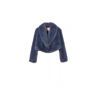 Twinset Faux Fur Shearling Jackets - - Jackets - Damen - Blau - M
