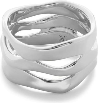 Monica Vinader The Wave Ring - Silber