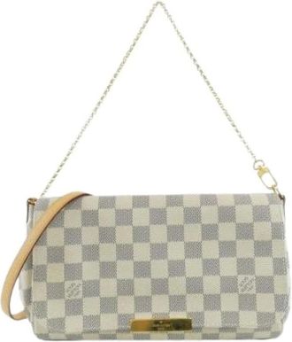 Louis Vuitton Pre-owned Favorite Damier Azur Coated Canvas Shoulder Bag - Femme - Pre-owned - Blanc - Taille: ONE Size