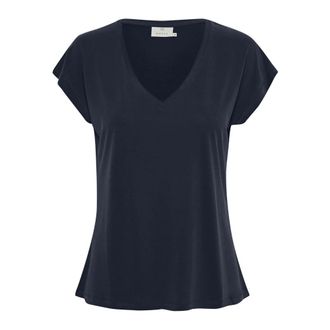 Kaffe Midnight Marine T-Shirt Top Qualit&auml;t - - Tops - Damen - Blau - XL