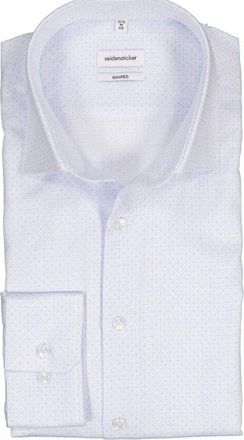 Seidensticker Seidensticker Herren Hemd blau Baumwolle gemustert