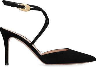 Gianvito Rossi Femme, Chaussures, Noir, Taille: 40 EU Escarpins Slingback en Daim