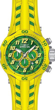 Invicta Venom 50510 Herrenuhr - Quarzwerk - Edelstahl mit gr&uuml;nem Zifferblatt - 52 mm