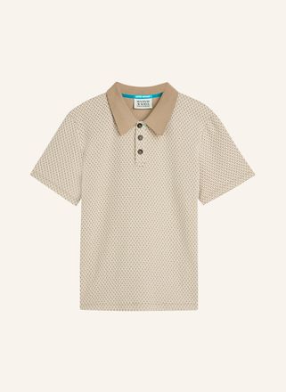 Scotch & Soda Jacquard-Poloshirt Relaxed Fit braun