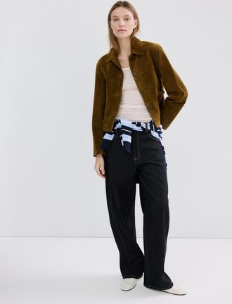 Mango Jean balloon taille basse bleu - Femme - 32 - MANGO