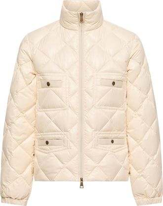 Moncler Moncler Doudoune Courte Lavaret En Nylon Laqu&eacute;, Femme, Blanc, Taille: 00