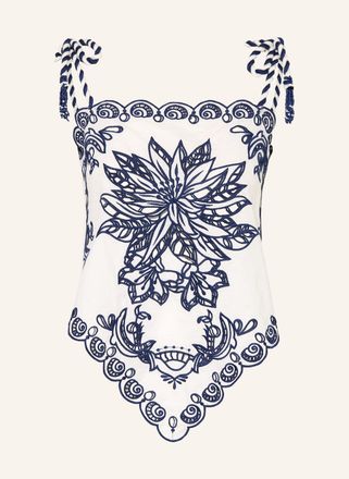 Farm Rio Farm Rio Blusentop Garden Tiles Mit Lochspitze blau