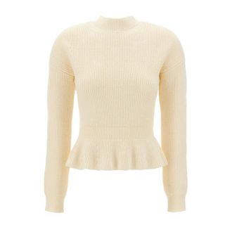 Chlo&eacute; Round-Neck Strickwaren - - Knitwear - Damen - Beige - M