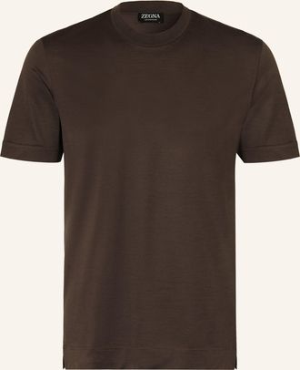 Ermenegildo Zegna Zegna T-Shirt Mit Seide braun