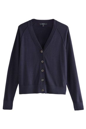 Next Strickjacke Strickjacke mit V-Ausschnitt, Kurzgr&ouml;&szlig;e (1-tlg)