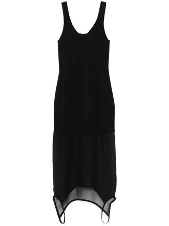 Fendi robe mi-longue &agrave; effet trompe loeil - Noir