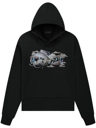 Amiri hoodie &agrave; imprim&eacute; graphique - Noir