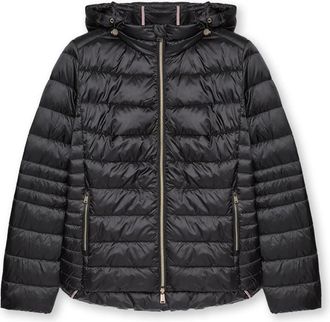 Fiorella Rubino Femme, Vestes, Noir, Taille: 52 FR Doudoune matelass&eacute;e avec capuche amovible
