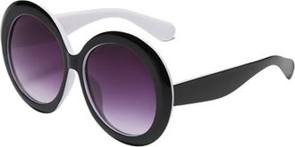 Generic Lunettes De Soleil Rondes Tendance &Agrave; Grande Monture For Hommes Et Femmes, Protection UV400, Id&eacute;ales For Les Vacances, Les Photos Et Les F&ecirc;tes En Ext&eacute;r