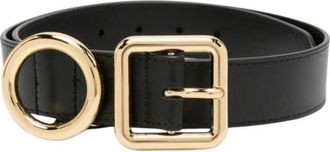Jacquemus Femme, Accessoires, Noir, Taille: ONE Size Double Buckle Leather Belt