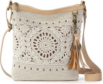 The Sak Damen Lucia Crochet Crossbody, Nat&uuml;rliches Medaillon