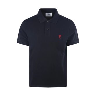 Ami Homme, Tops, Noir, Taille: M Polo Ami de Coeur
