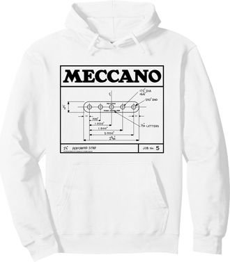 Meccano Models F&uuml;nf-Loch-Streifen Technische Zeichnung Retro Pullover Hoodie